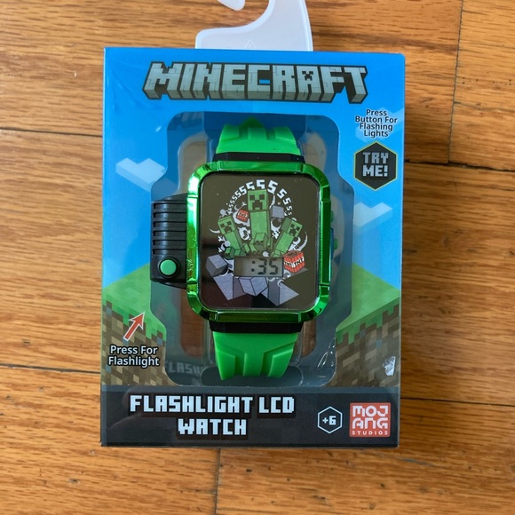 Accessories | Nwt Minecraft Flashlight Lcd Watch | Poshmark